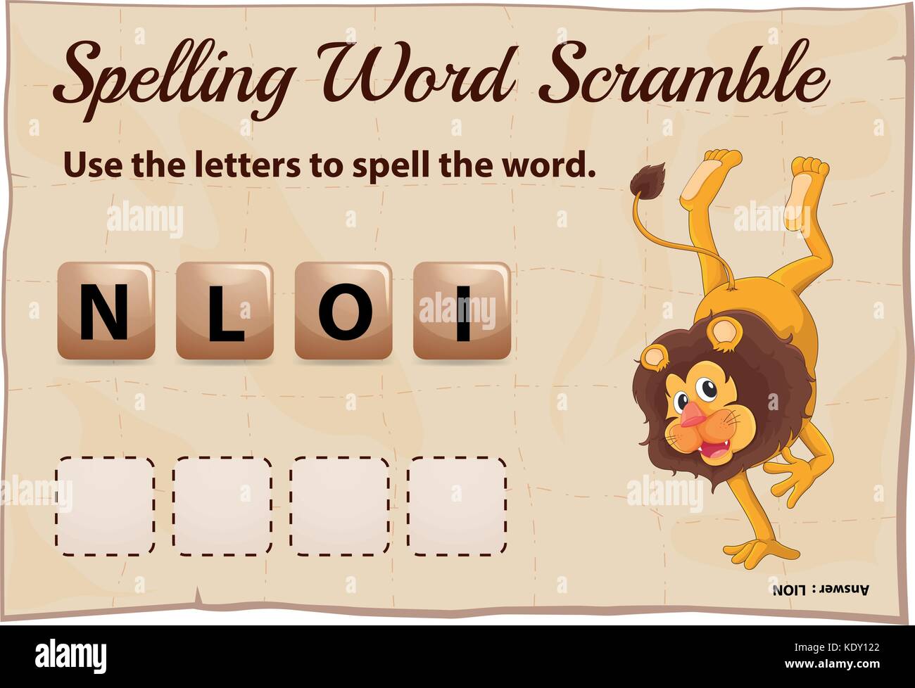 Lion word Stock Vector Images - Alamy