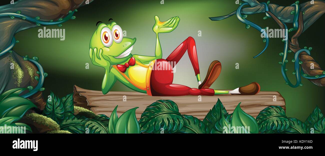 Frog dark background Stock Vector Images - Alamy