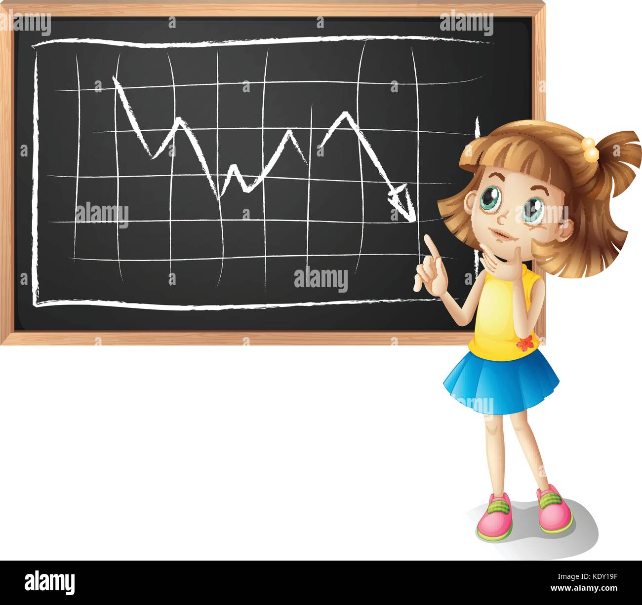Kid drawing graph Stock Vector Images - Alamy