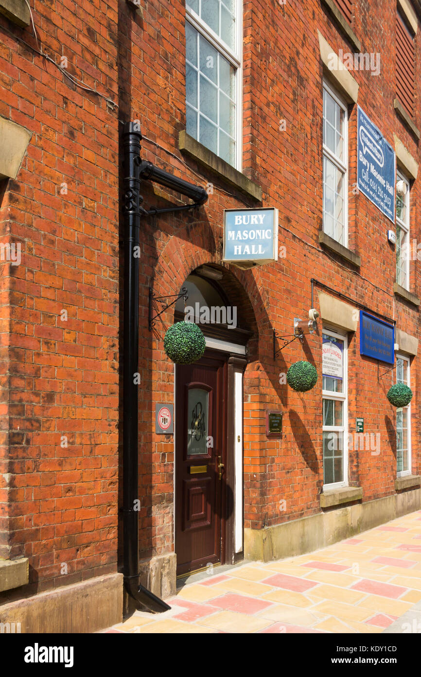 Masonic Hall, Parsons Lane, Bury, Greater Manchester. Used for meetings ...