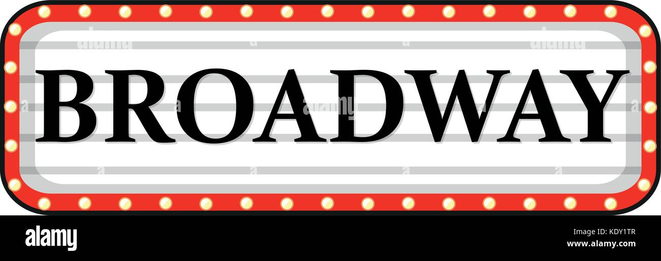 Broadway sign with red frame illustration Stock Vector Image & Art - Alamy