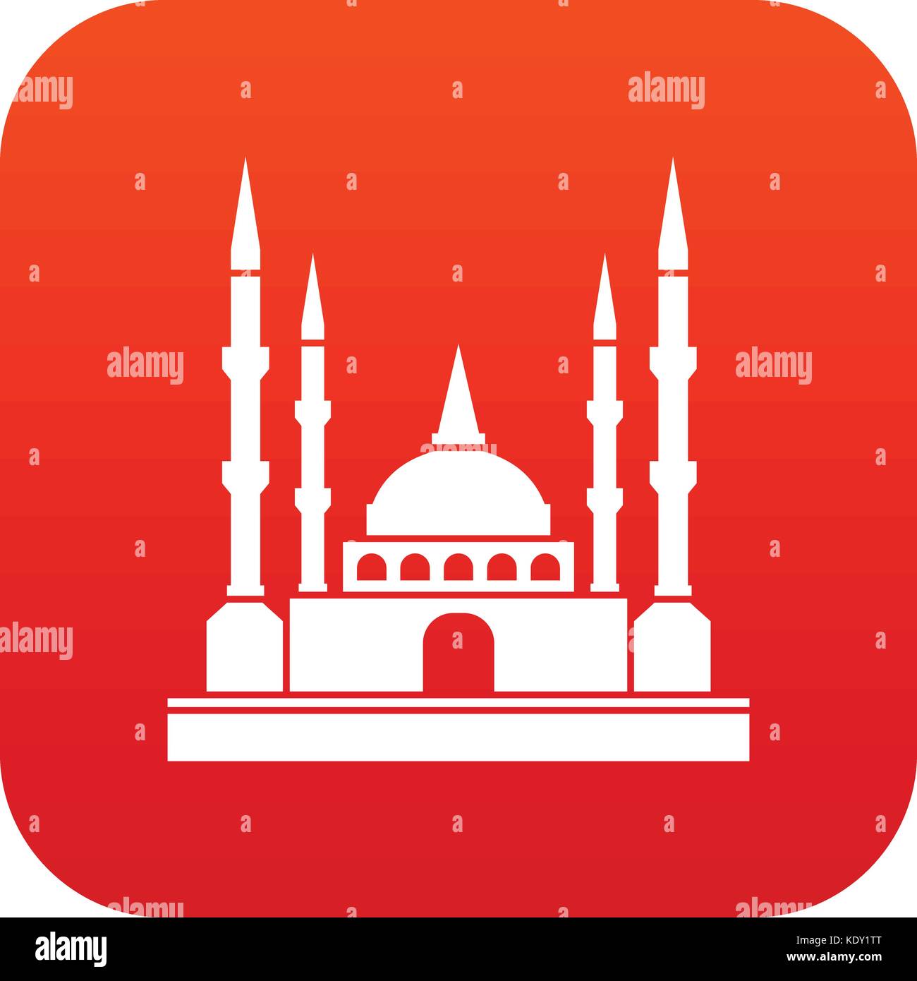 Mosque icon digital red Stock Vector Image & Art - Alamy