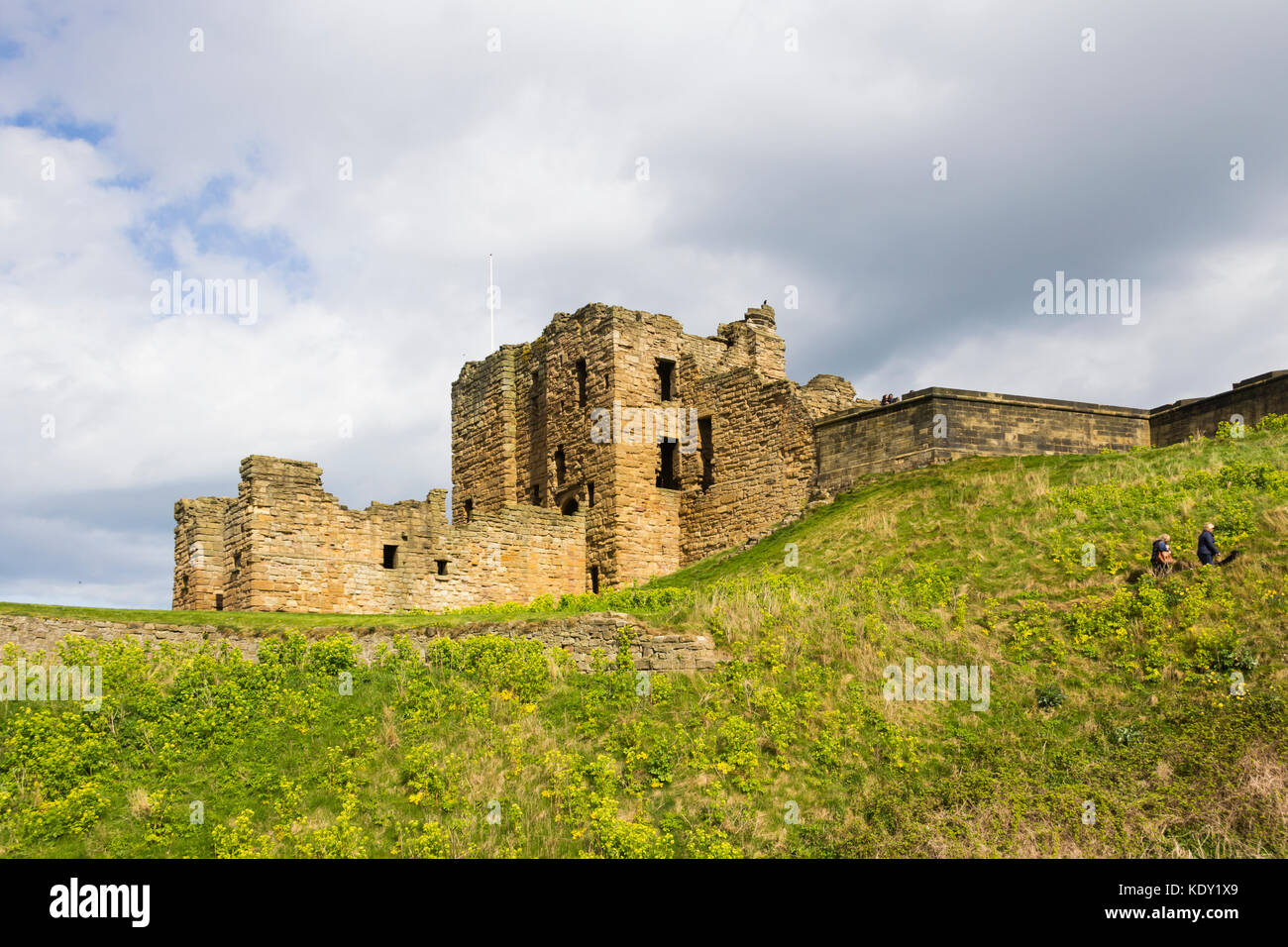 Part of the ruins of Tynemouth castle, Tyne and Wear (part of the ...