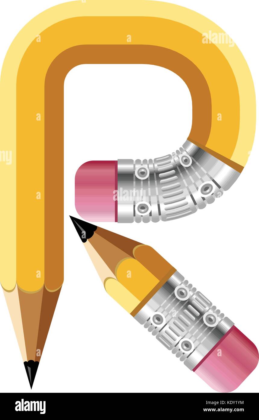 Letter r pencil icon, cartoon style Stock Vector Image & Art - Alamy