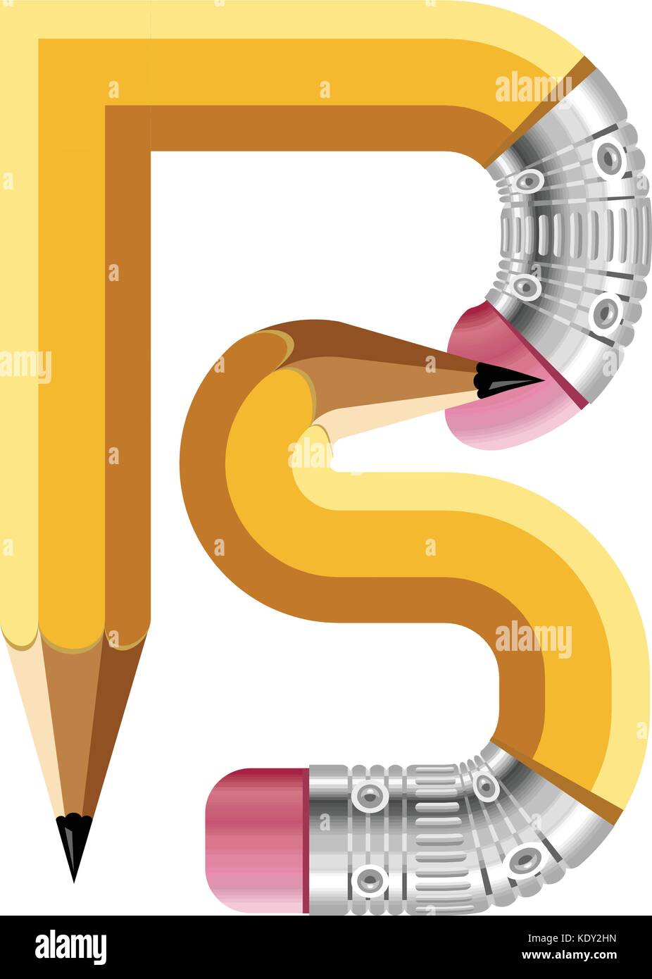 Letter b pencil icon, cartoon style Stock Vector Image & Art - Alamy