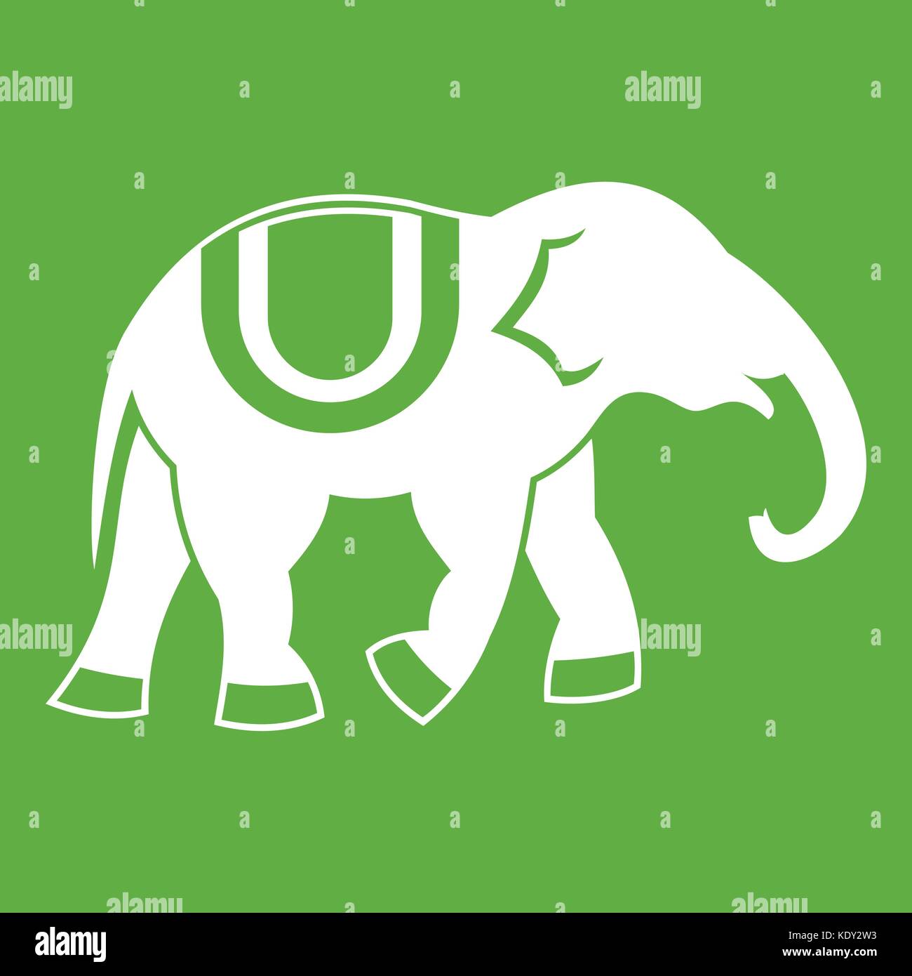 Elephant icon green Stock Vector Image & Art - Alamy