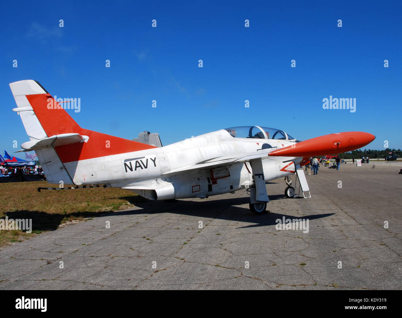 Old training jet used by the Navy in the 50s Stock Photo - Alamy
