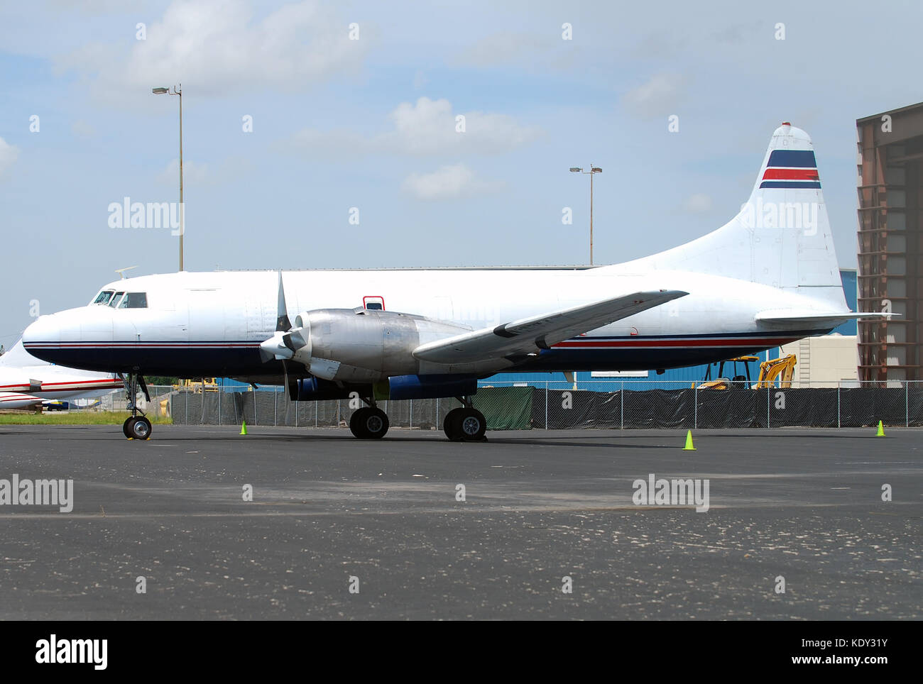 Classic propeller driven airplane from the 50s Stock Photo - Alamy