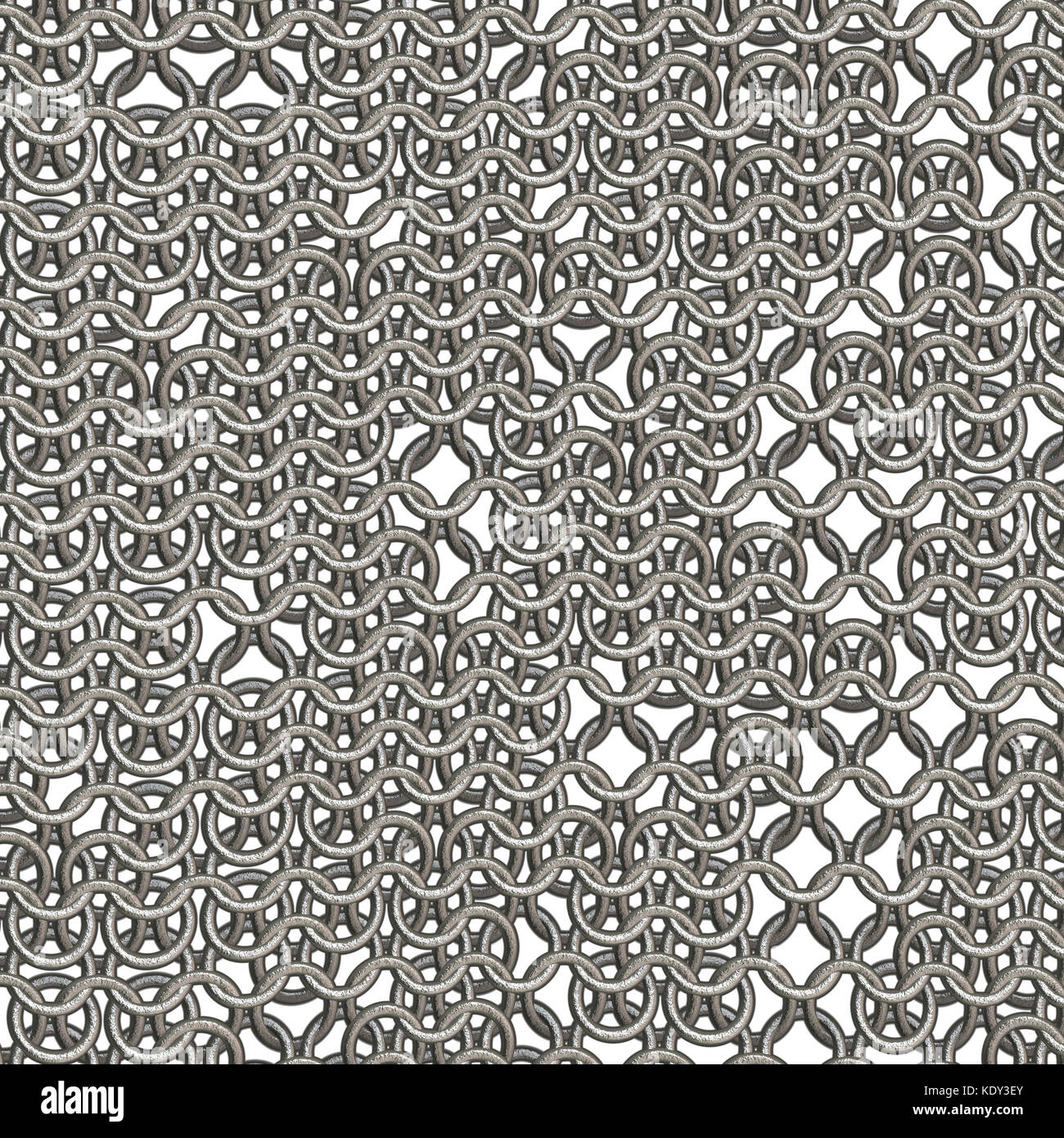 Knight armor made of rings on white background Stock Photo - Alamy