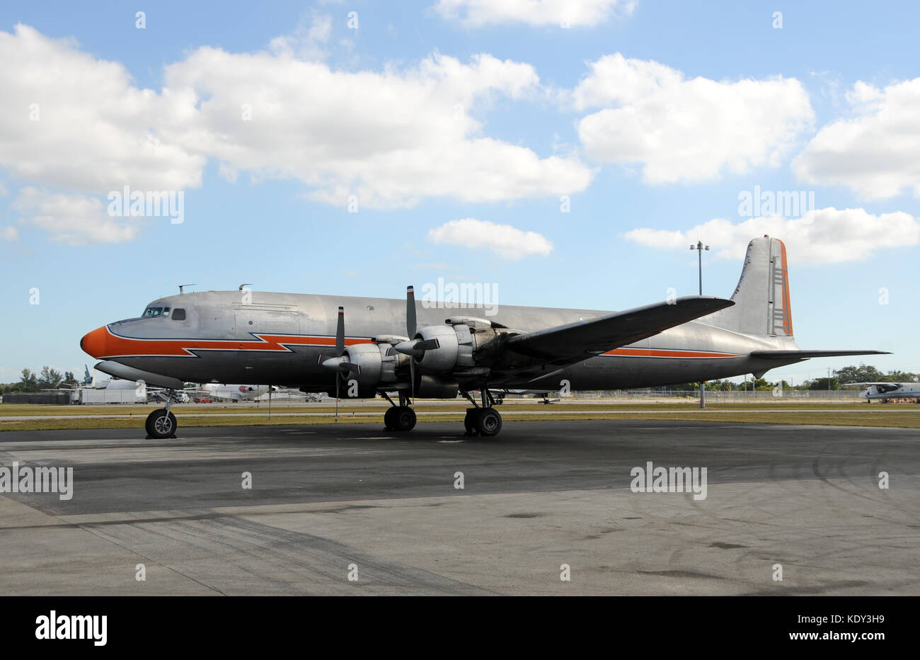 Classic propeller driven airliner from the 50s Stock Photo - Alamy