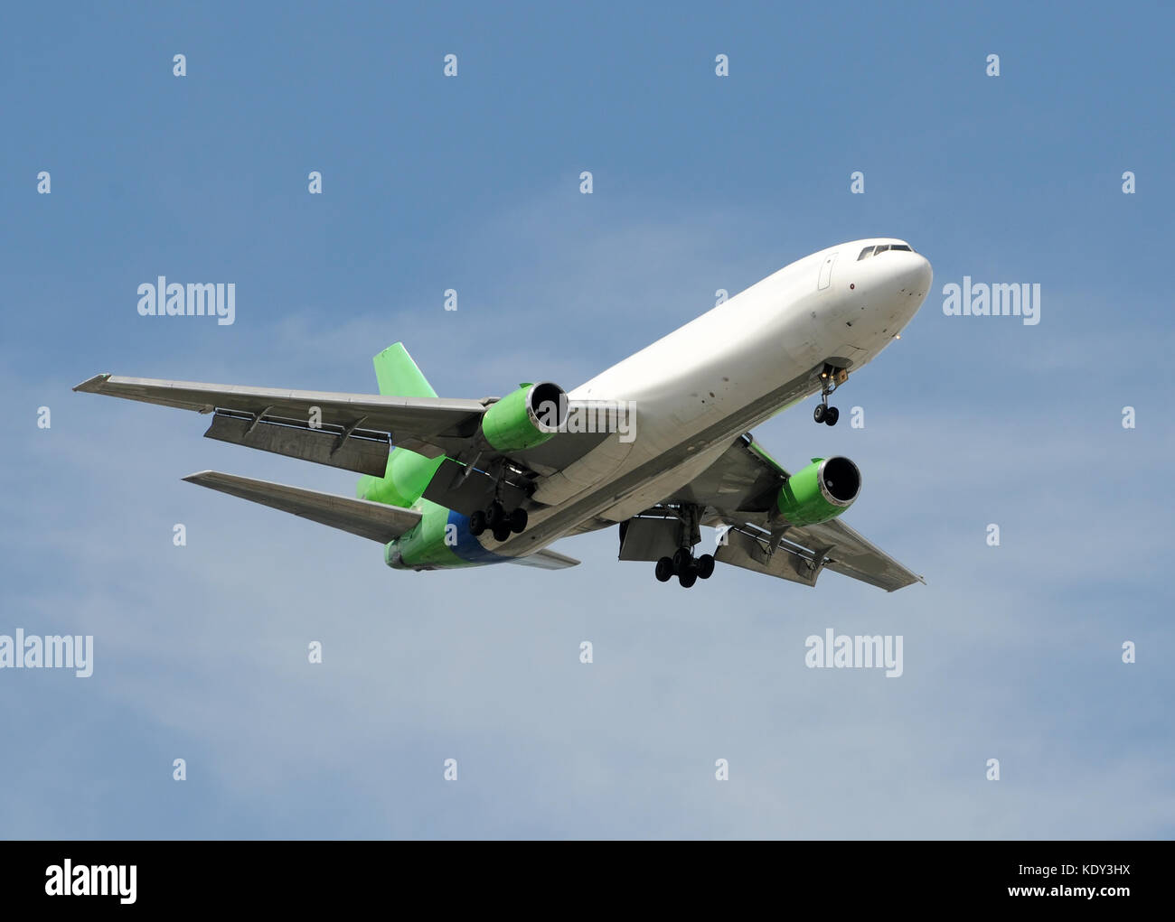 Heavy cargo jet airplane approaching destination Stock Photo - Alamy