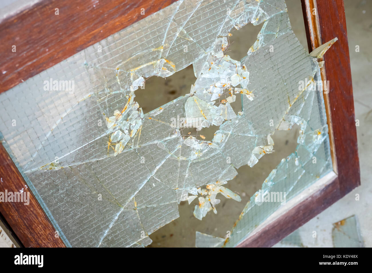 Close up of a broken glass door Stock Photo - Alamy