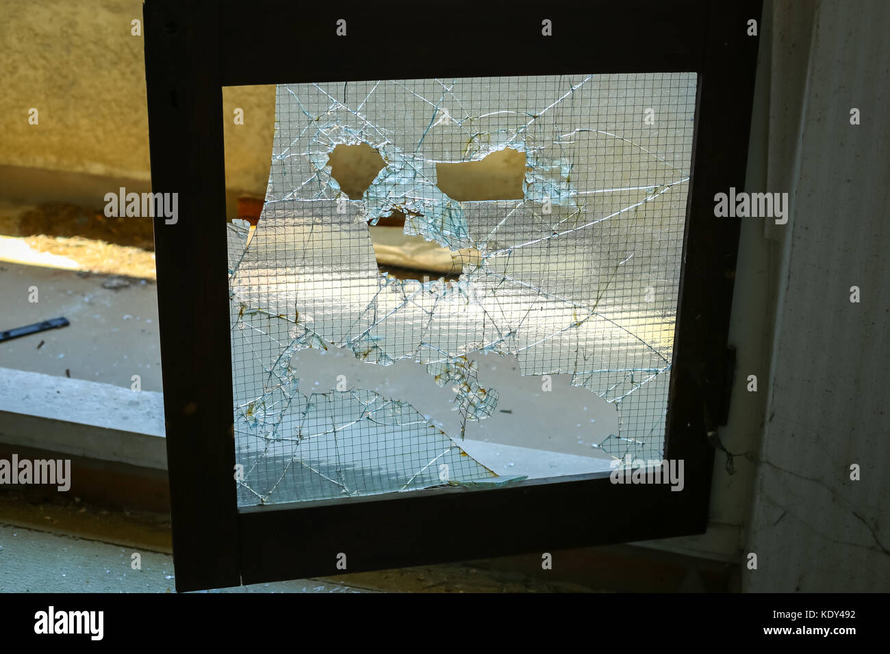 Broken glass door hi-res stock photography and images - Alamy