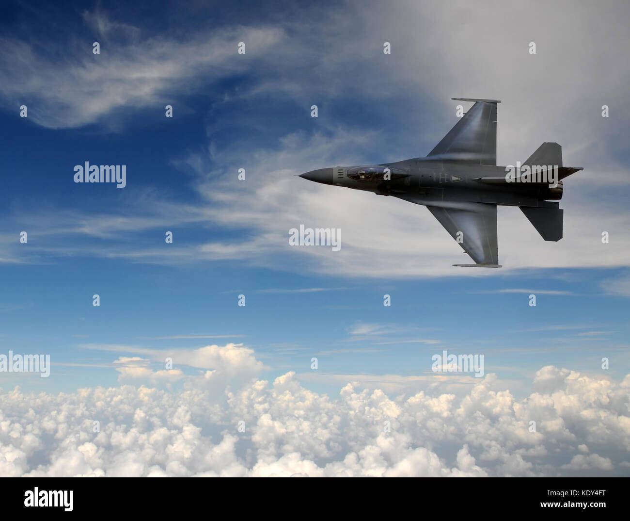 Modern air force jetfighter at high altitude Stock Photo - Alamy