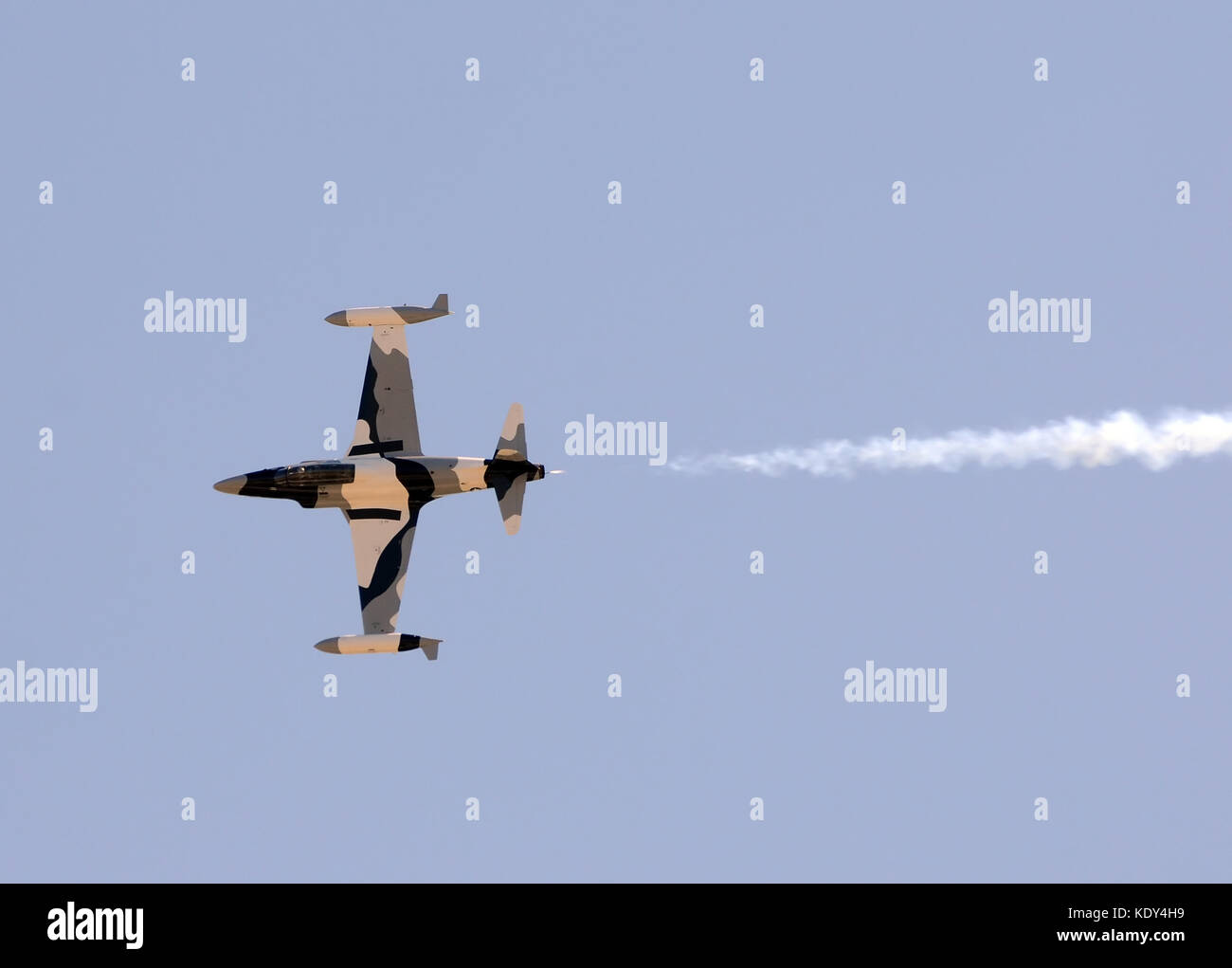 Cold War era American military jet flying at high altitude Stock Photo ...