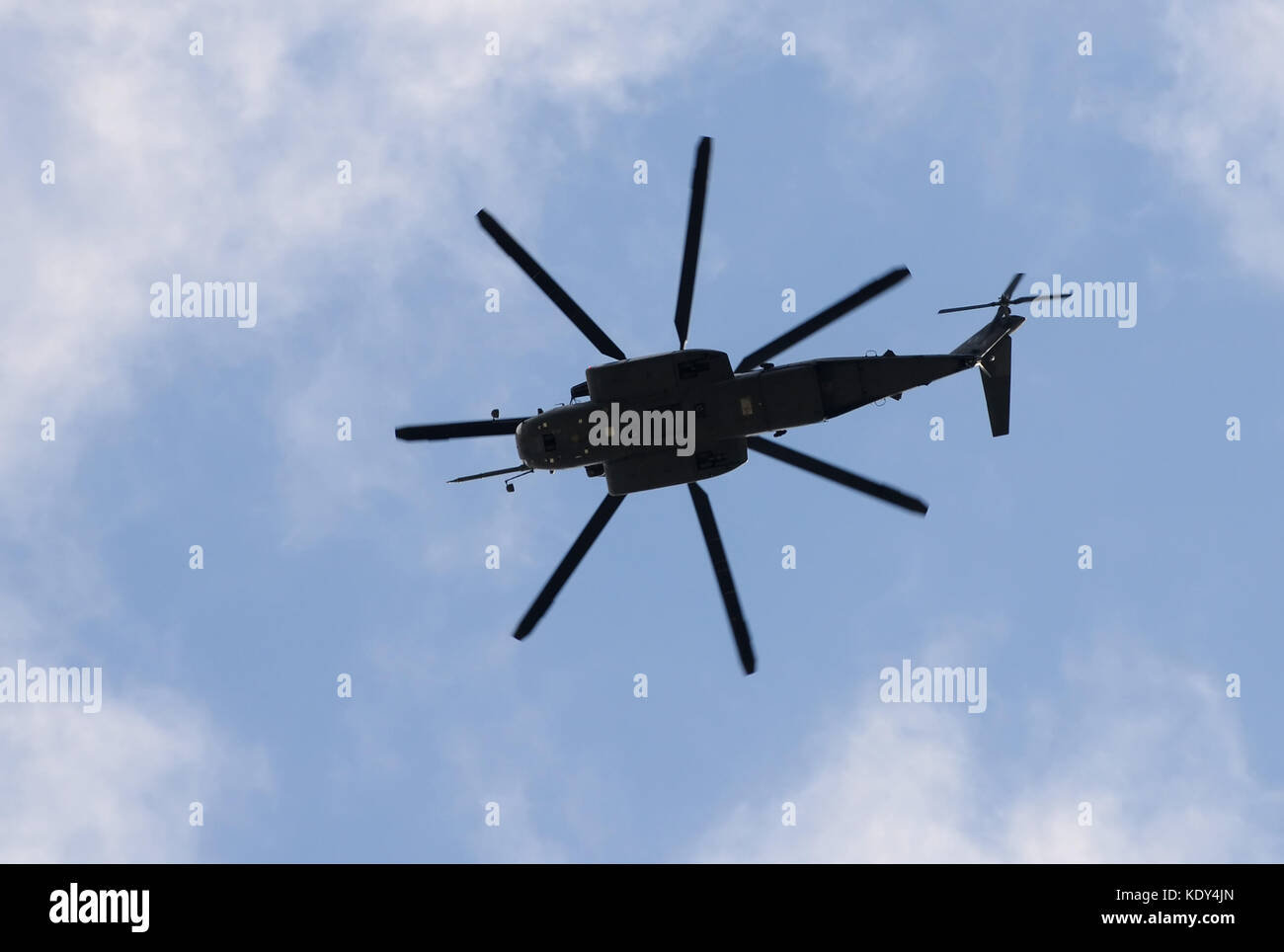 Modern navy helicopter passing overhead Stock Photo - Alamy