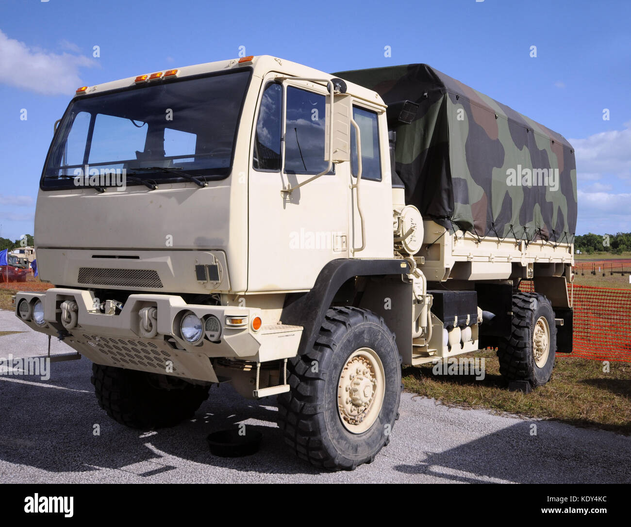 Military truck parked on an army base Stock Photo - Alamy