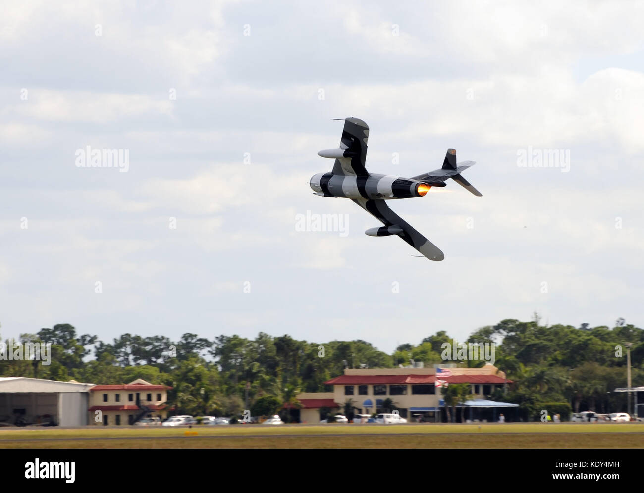 Old military jet airplane taking off Stock Photo - Alamy