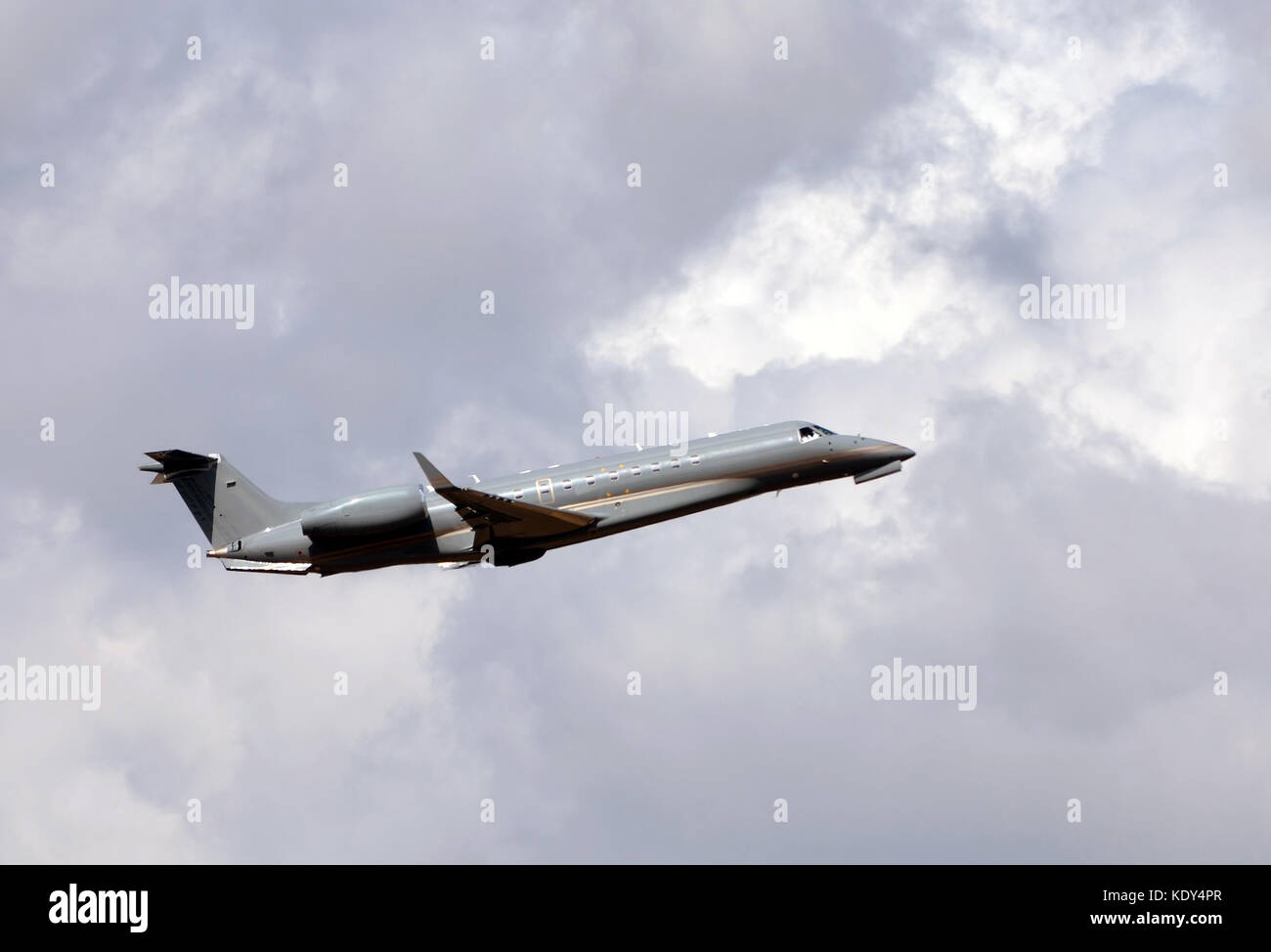 Business jet airplane in gray color Stock Photo - Alamy