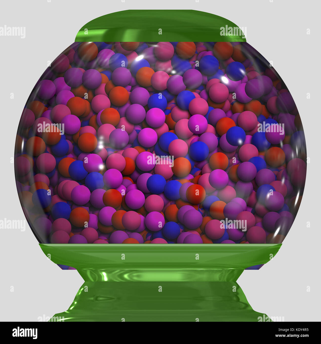 SPhere shaped candy machine full of gum Stock Photo - Alamy