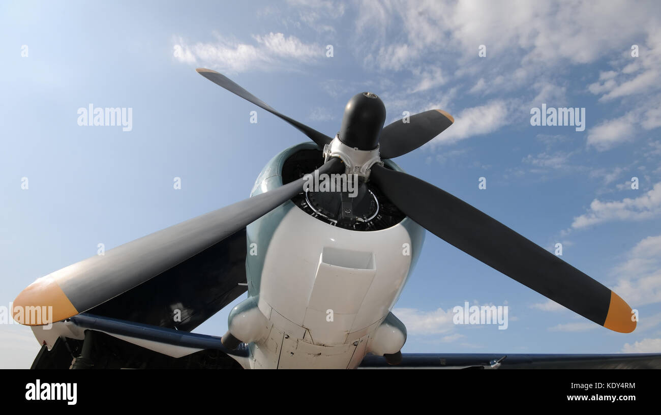 World War II era fighter front view Stock Photo - Alamy