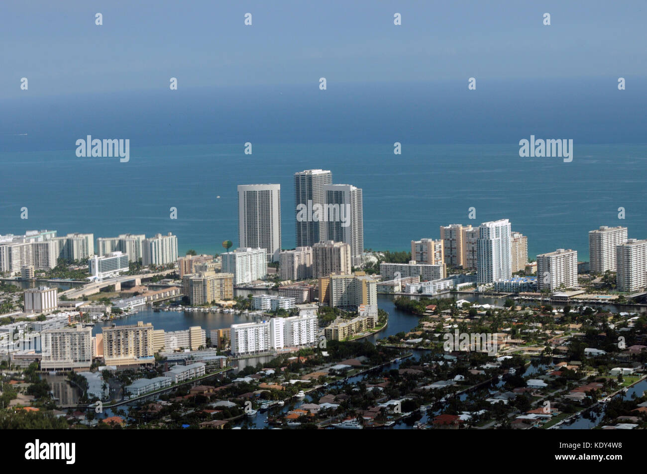 Aerial view of South Florida coastline Stock Photo - Alamy