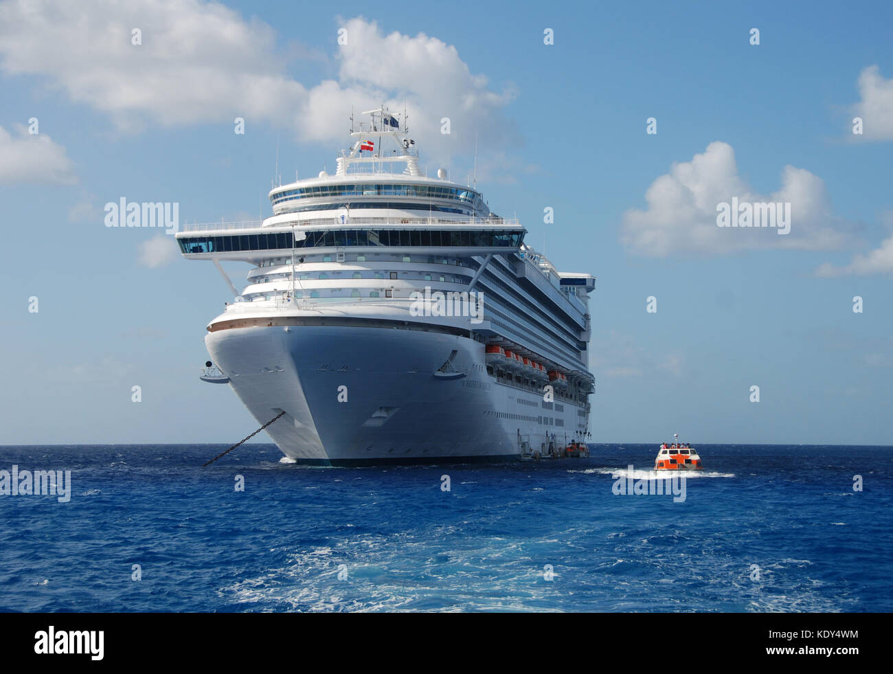 Modern ocean liner closeup view Stock Photo - Alamy