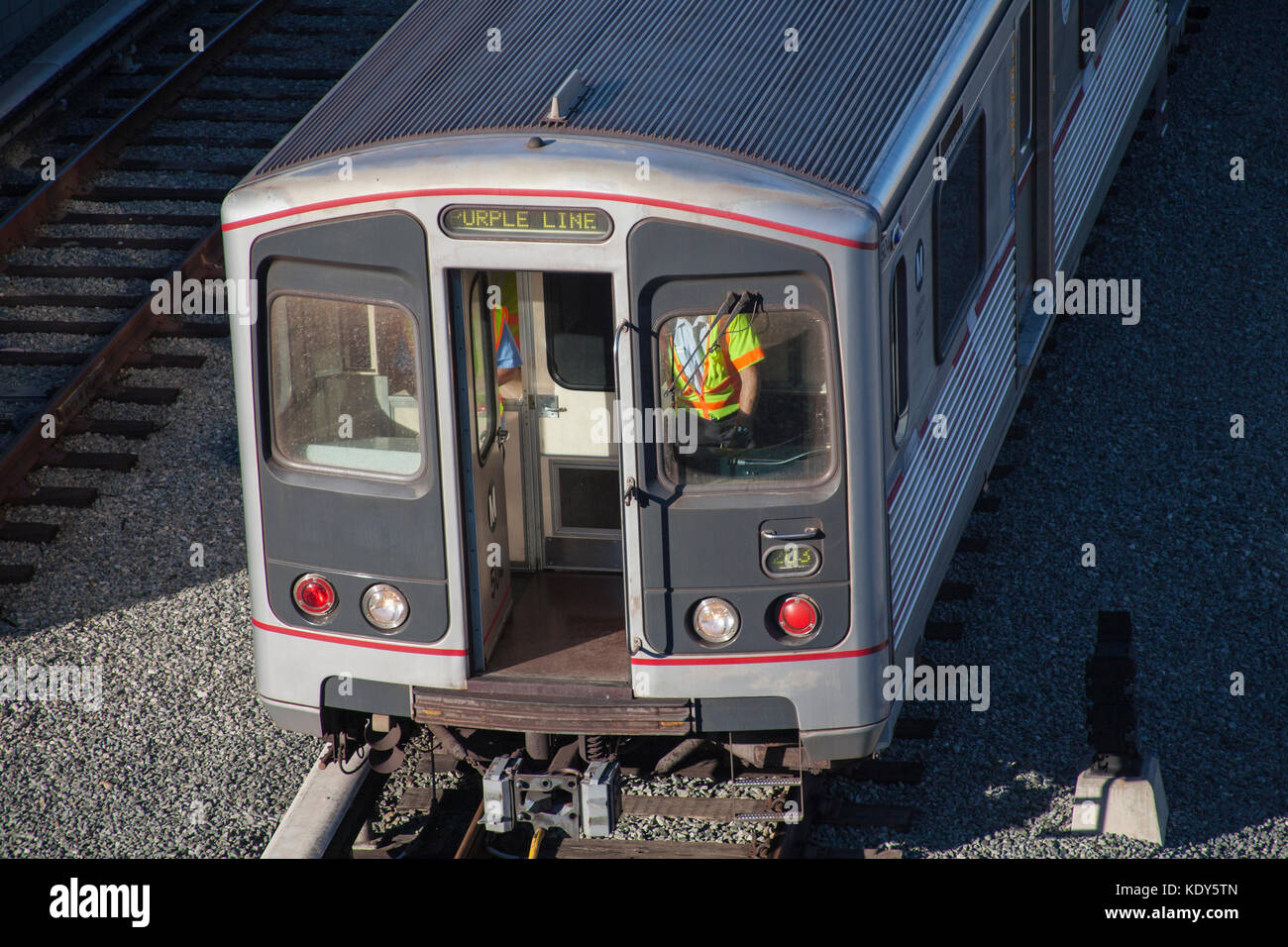 Metro Purple Line light rail, downtown Los Angeles, Californi, USA Stock Photo - Alamy