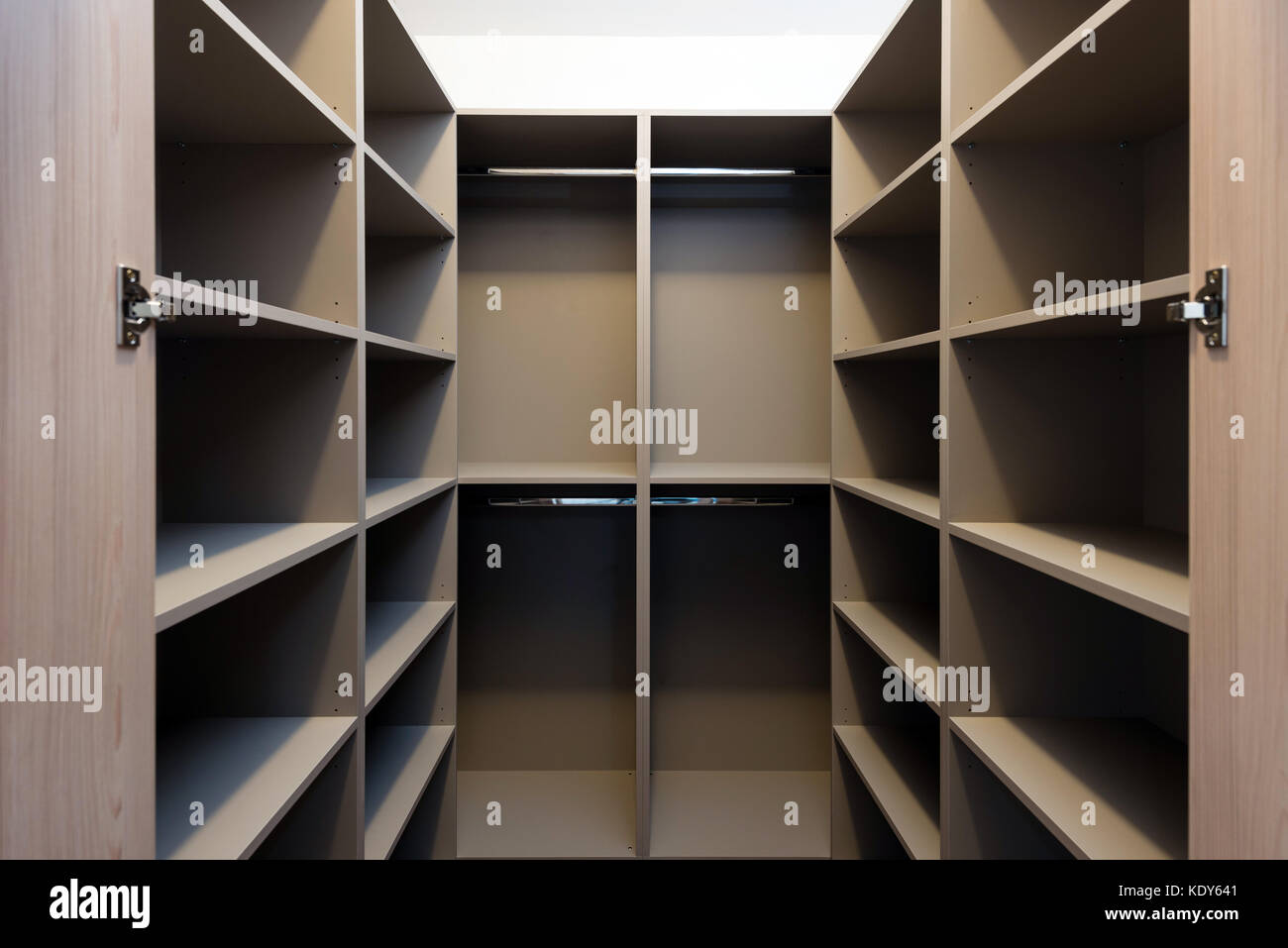 Detail of empty wardrobe Stock Photo - Alamy