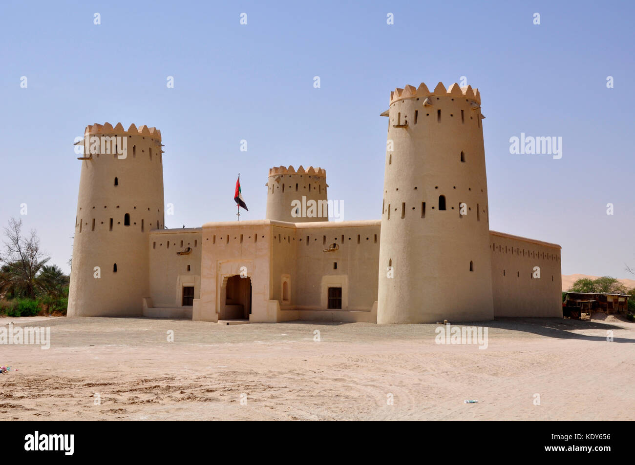 This fort, one of several, was built to protect the oases in the Liwa ...