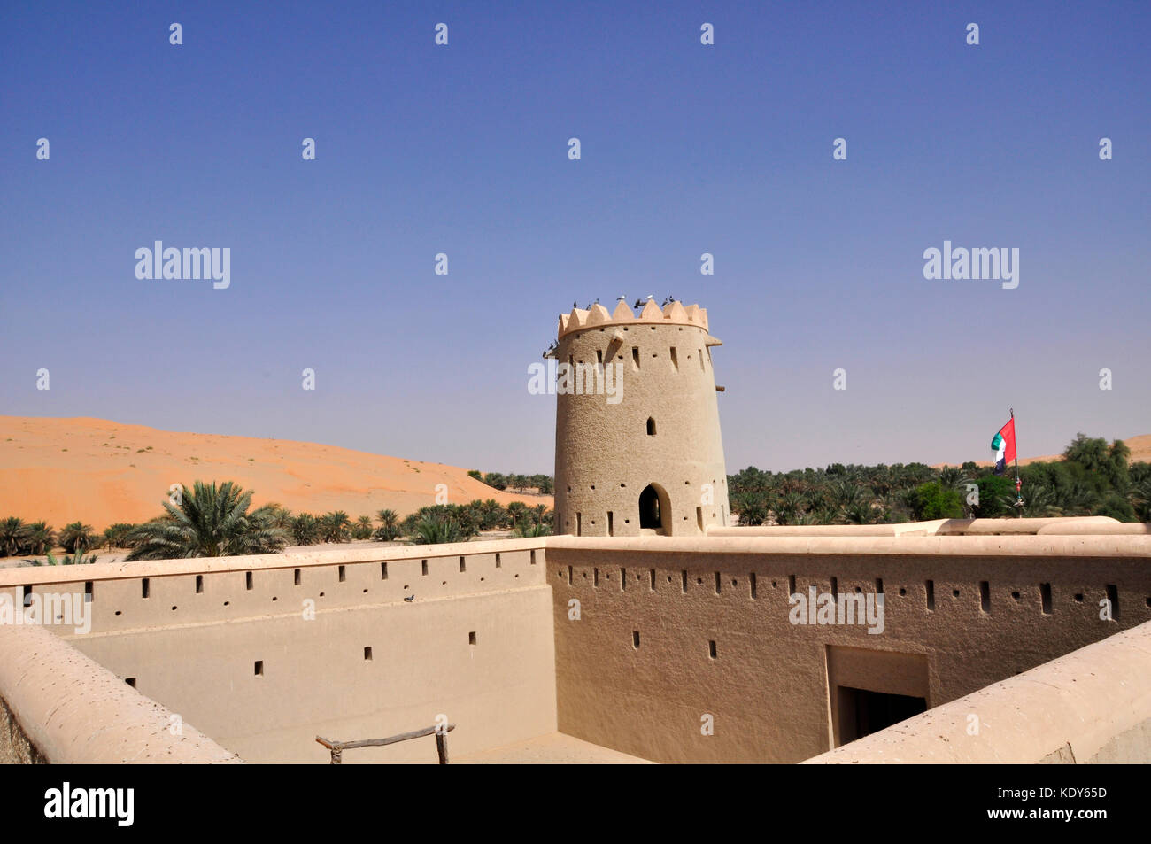This fort, one of several, was built to protect the oases in the Liwa ...