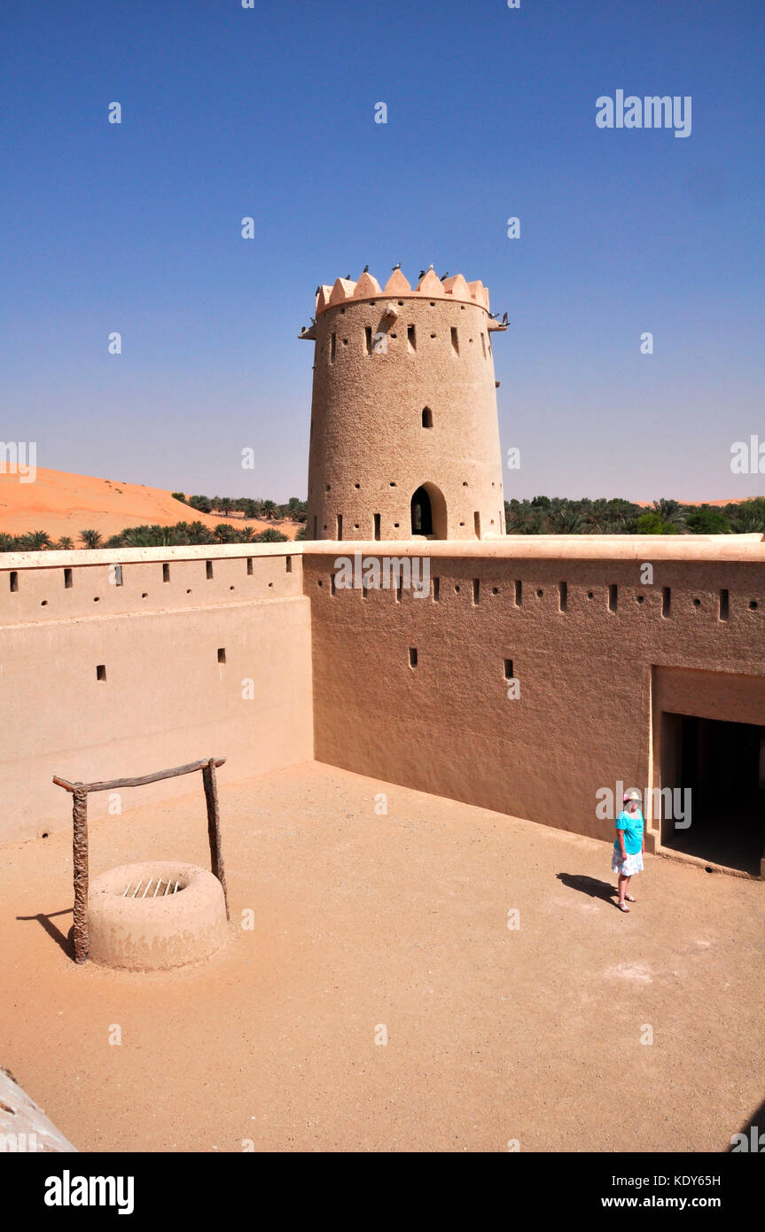 This fort, one of several, was built to protect the oases in the Liwa ...