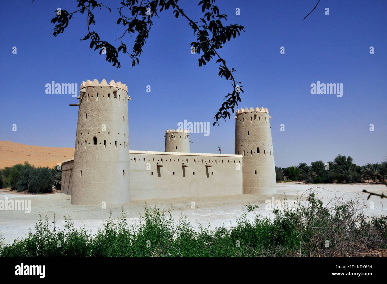 This fort, one of several, was built to protect the oases in the Liwa ...