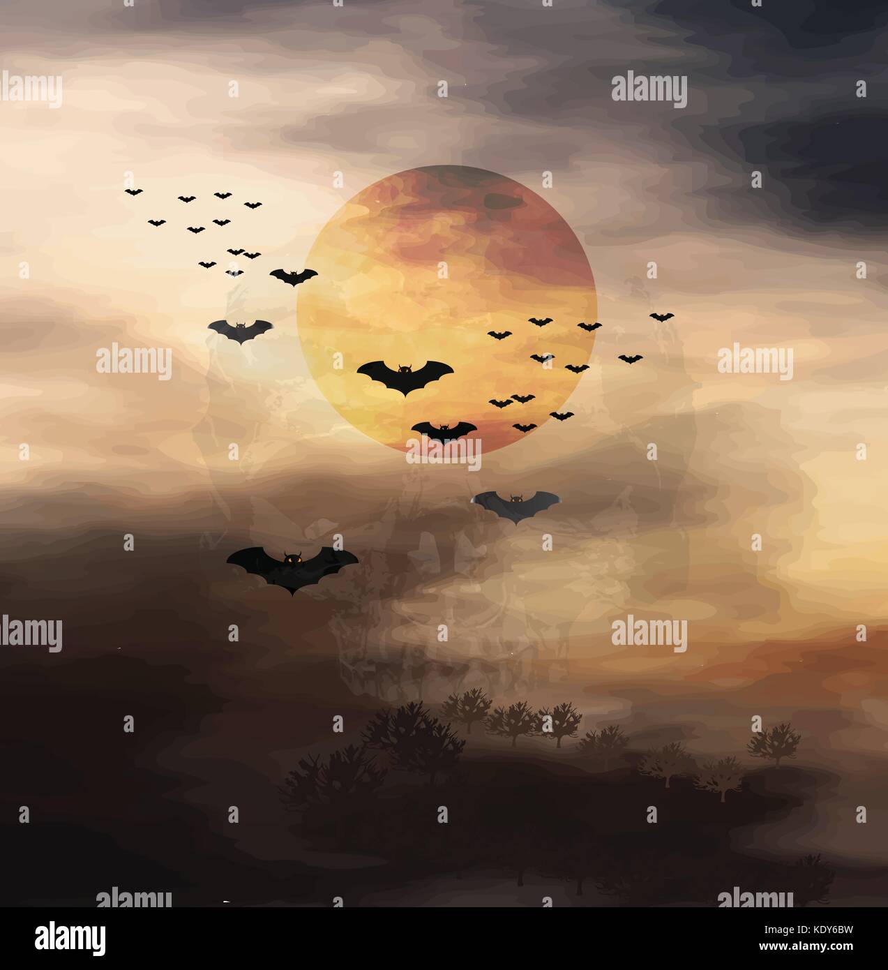 Bloody moonlight Stock Vector Images - Alamy