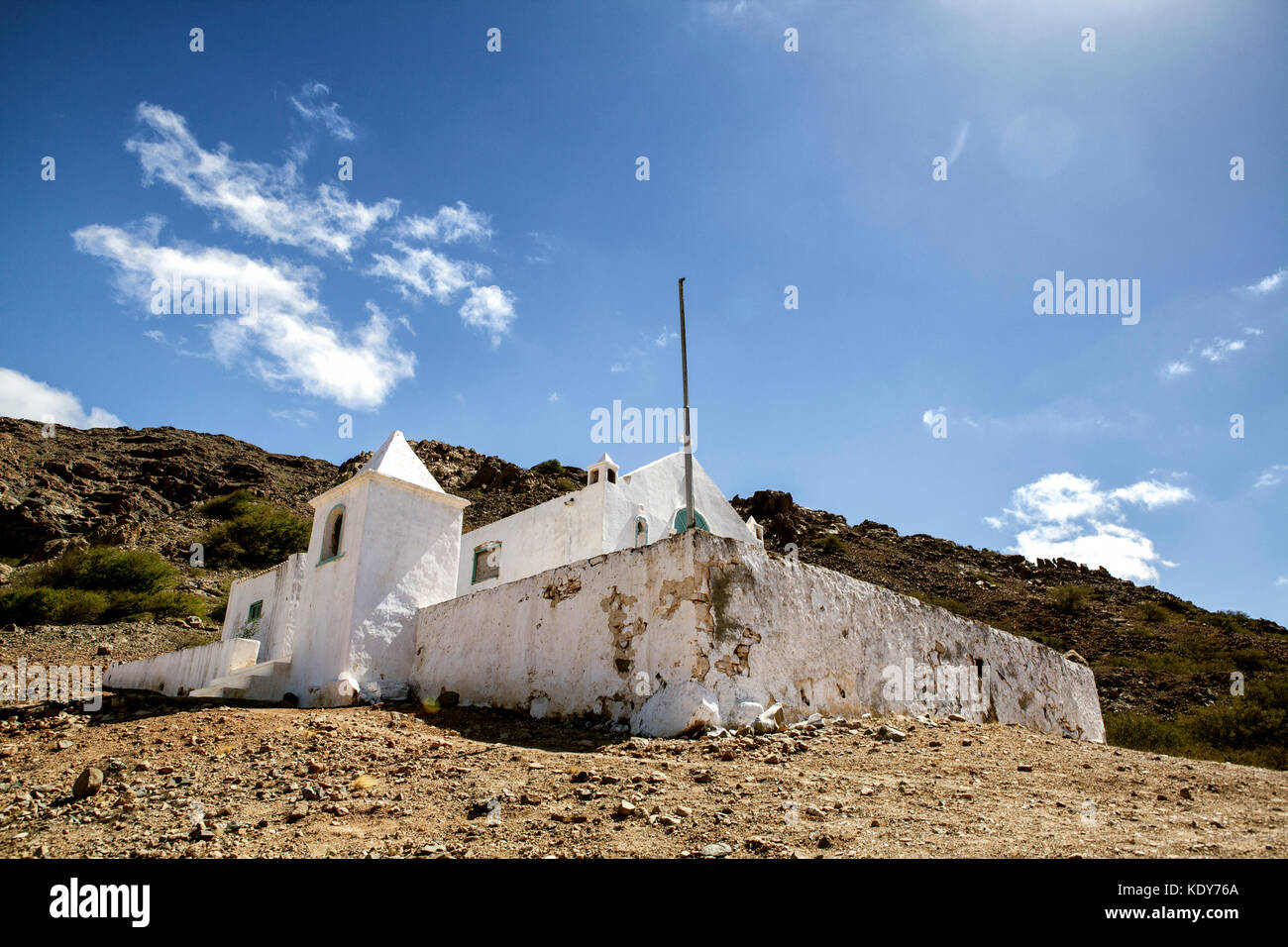 Scenic View of old buildings and villages on Cape Verde in Summer on a ...