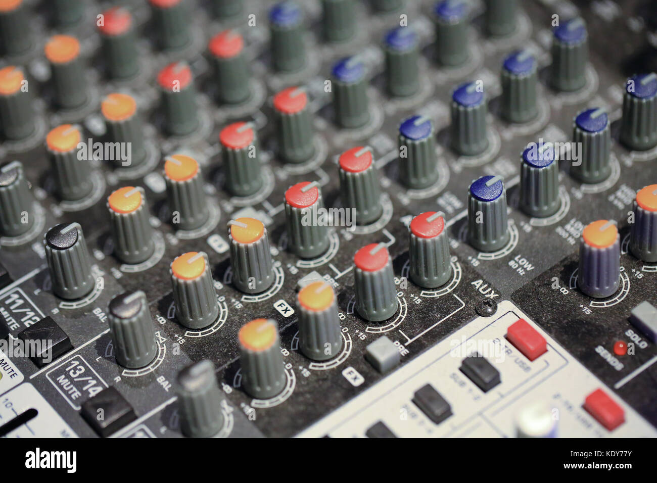 studio control panel close-up Stock Photo - Alamy