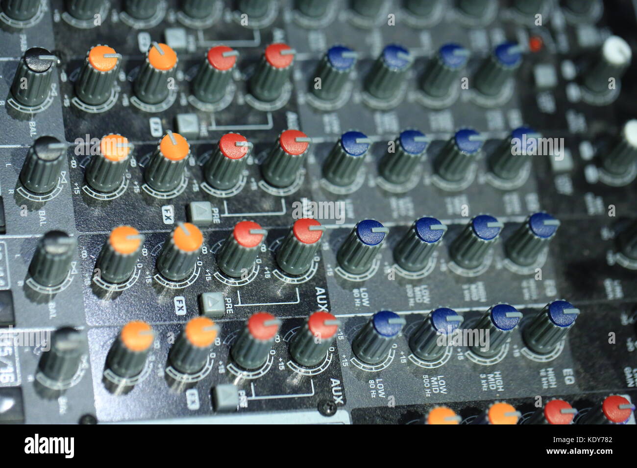studio control panel close-up Stock Photo - Alamy
