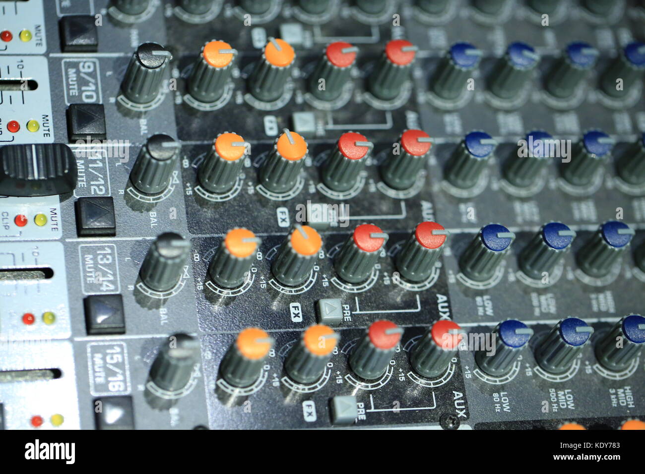 studio control panel close-up Stock Photo - Alamy