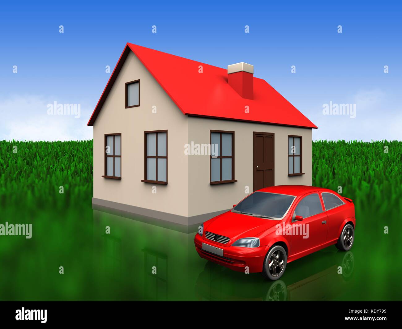 3d illustration of house Stock Photo - Alamy