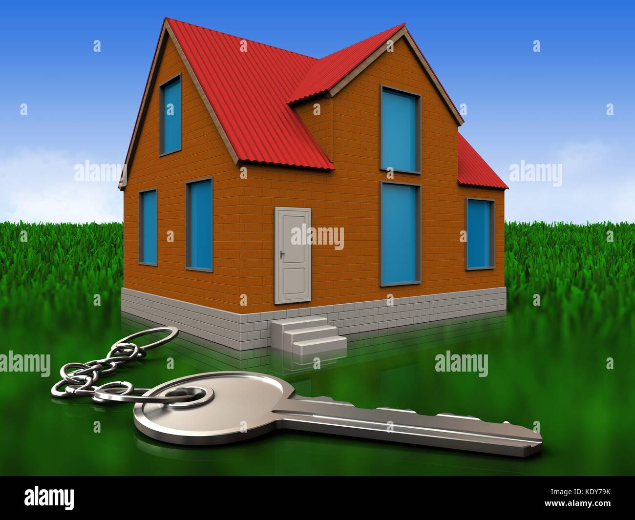 3d illustration of house Stock Photo - Alamy