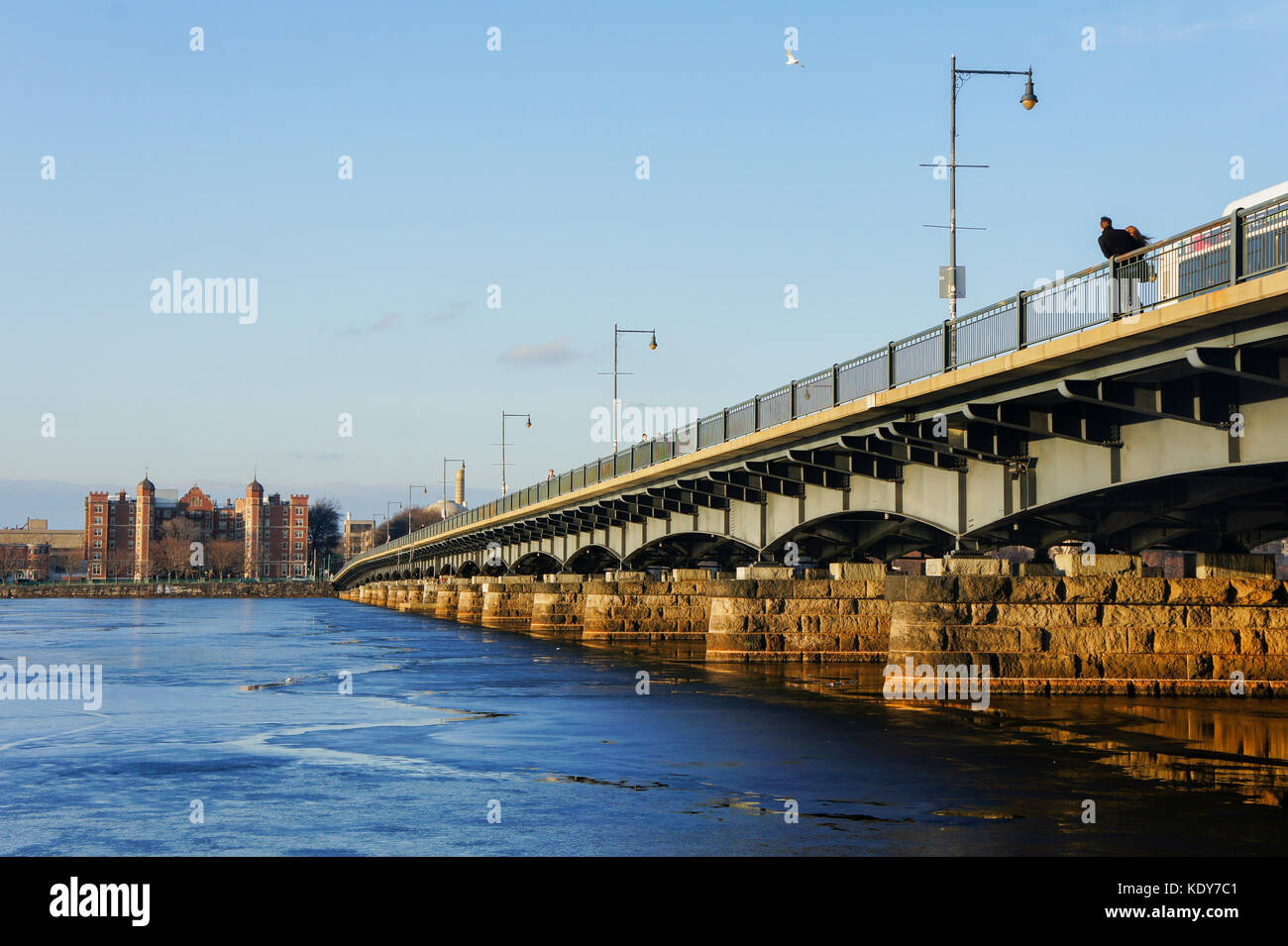 The River Street Bridge at Boston, Massachusetts, United States Stock ...