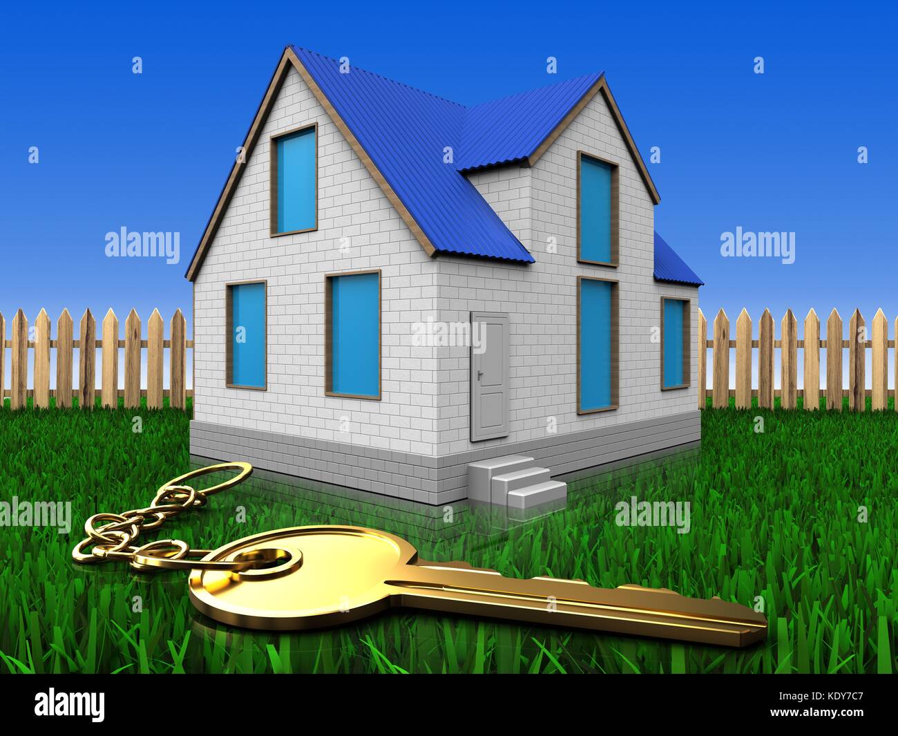3d illustration of house Stock Photo - Alamy
