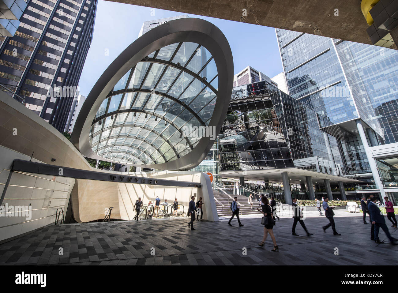 Entrance to the Wynyard walk at the Barangaroo end, Sydney, Australia ...