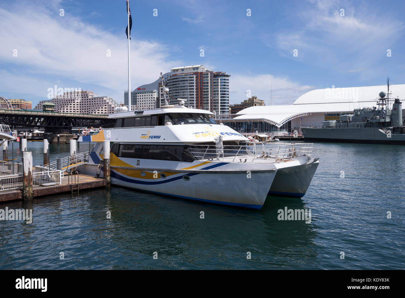 Manly fast ferry at Darling Harbour, Sydney Stock Photo - Alamy