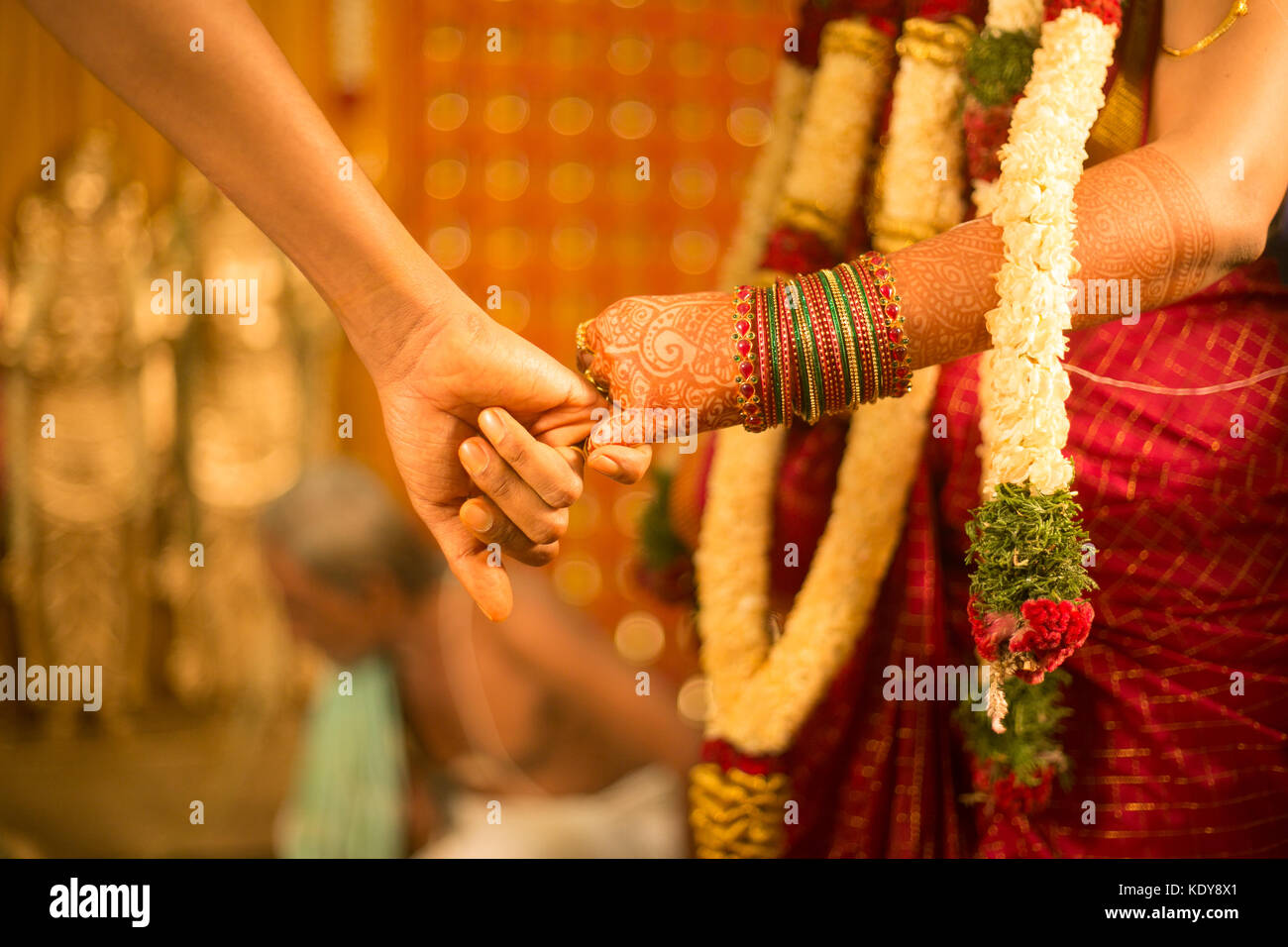 Indian wedding rituals, celebration of marriage in Indian style Stock ...