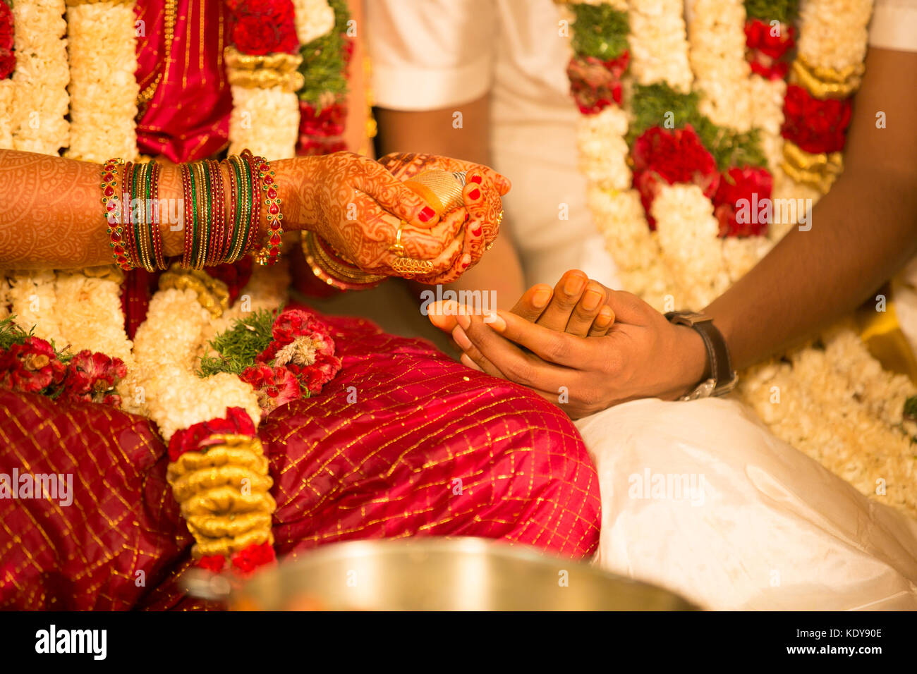 Indian wedding rituals, celebration of marriage in Indian style Stock ...