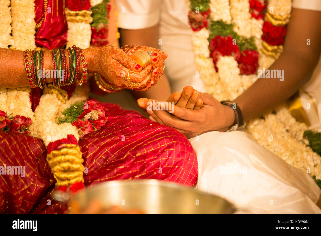 Indian wedding rituals, celebration of marriage in Indian style Stock ...
