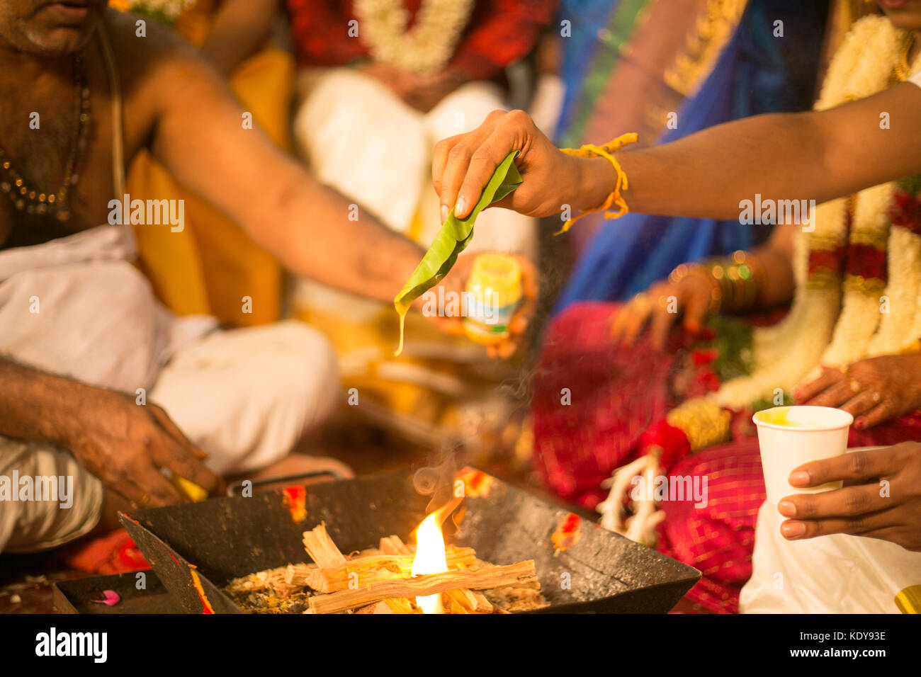 Indian wedding rituals, celebration of marriage in Indian style Stock ...