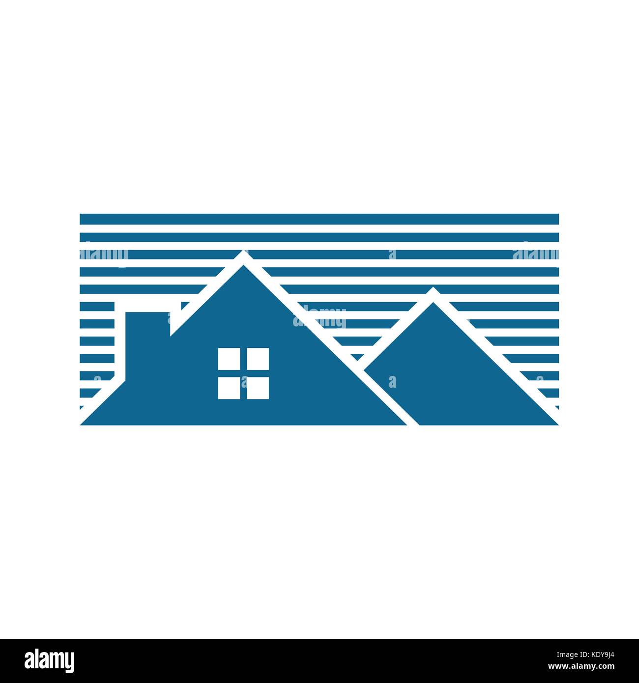 Striped House Stock Vector Images - Alamy