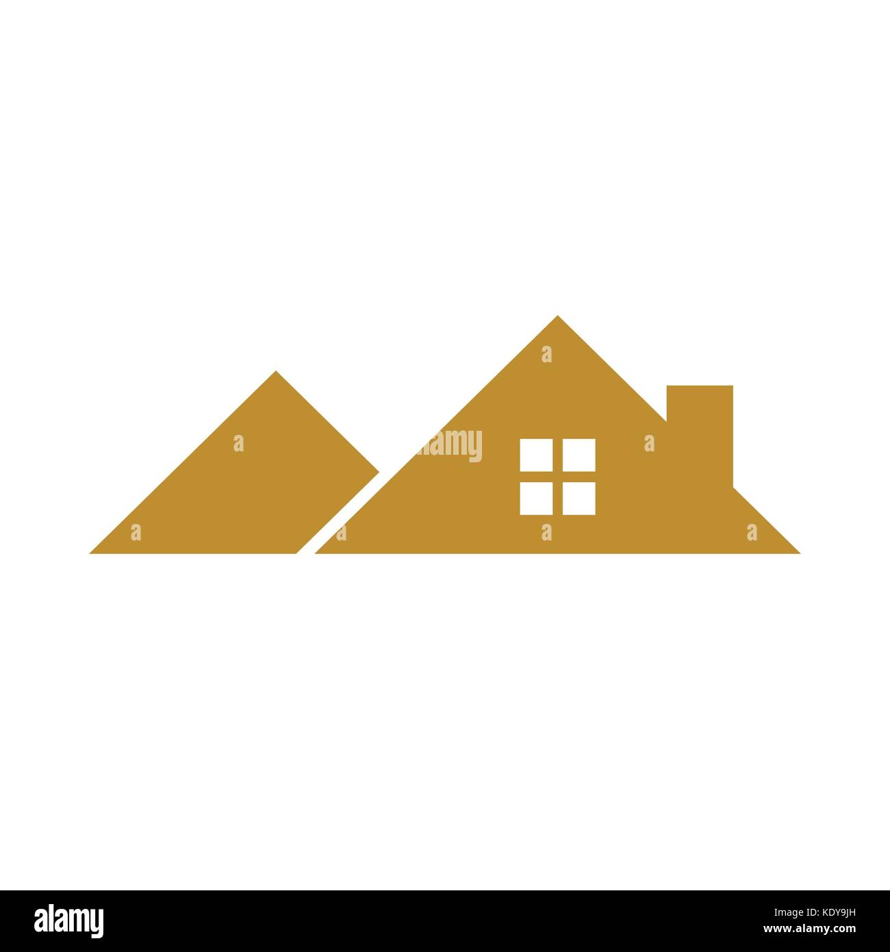 Golden Mountain Shaped House Roof Stock Vector Image & Art - Alamy